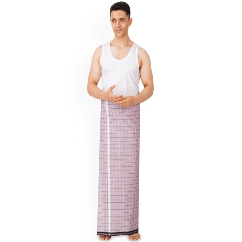 Mens Cotton Color Dhoti With Matching Border